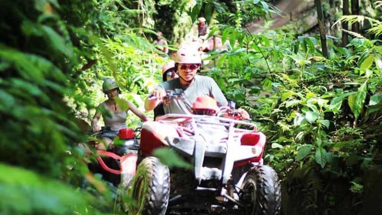 Kuber ATV Bali Routes; Ride from Rice Field, Waterfall to Tunnel