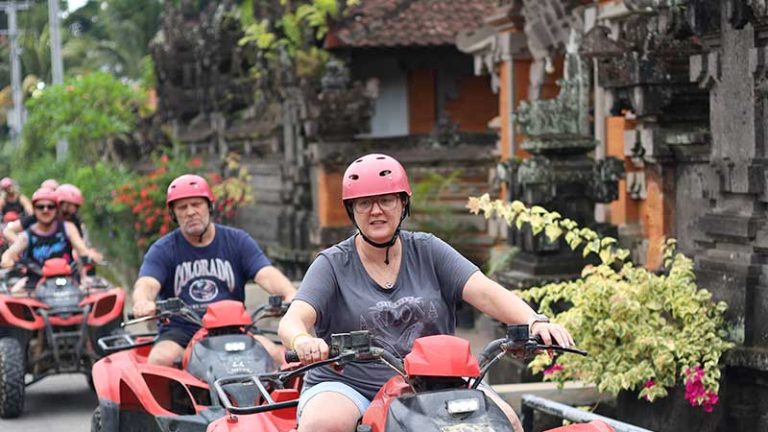 Kuber ATV Bali Routes; Ride from Rice Field, Waterfall to Tunnel